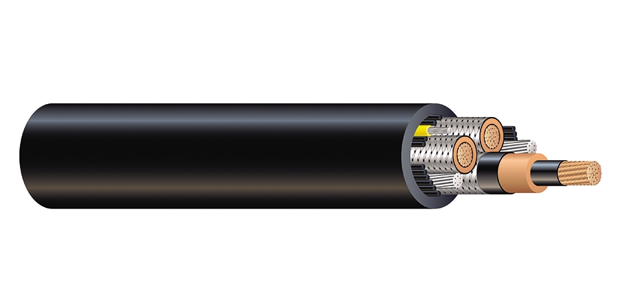 8-3C TNC STR SHD-GC EPR/CPE 2KV 90C W/GRND CHK LEAD CURED BLK JKT CSA ...