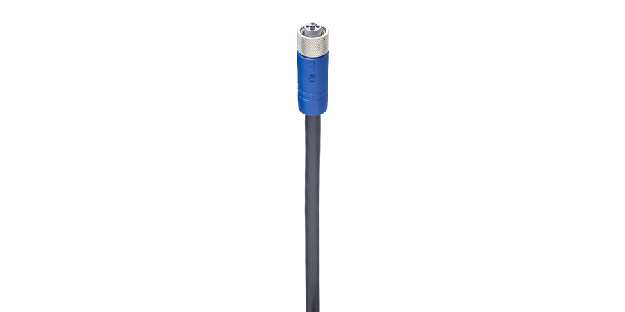 Cord Set, 16 AWG, M12 Power Female Connector, 5m L, Black