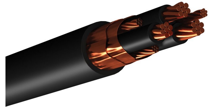 VFD Cable, 0.825 in. OD, 3, Tinned Copper, 4 AWG, 7x12, 7x20 Conductor ...