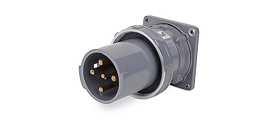 Pin and Sleeve Receptacle,200 A,Copper-Free Cast Aluminum,4 Pole,5 Wire ...