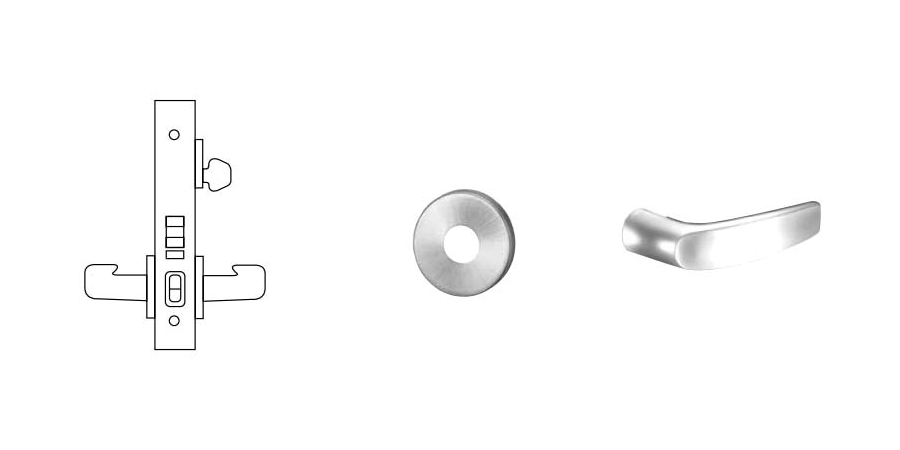 Mortise Lock, ANSI: Grade 1, Function: Entrance/Office Lock, US26D ...