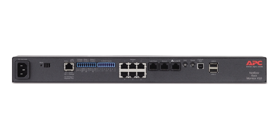 Rack Monitor, 2 Sensor Pods Supported, 18 Universal Sensore Supported
