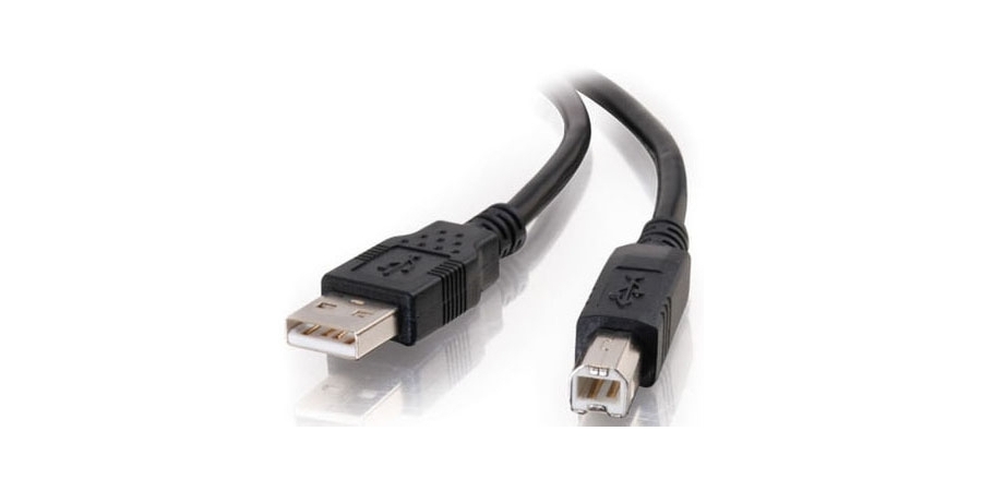 USB 2.0 Cable, Cable Length 9.8 ft. (3m), USB-A Male to USB-B Male ...