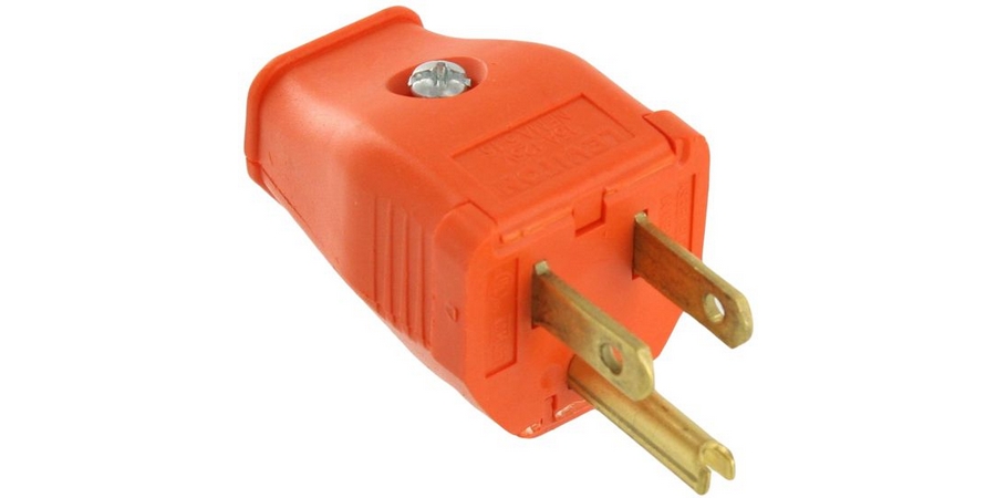 Grounding Plug,15 A,Orange,Industrial, Commercial and Residential,5-15P ...