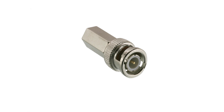 BNC Connector, 22 to 18 AWG, 1/2 in. W, 7-1/2 in. H, Male