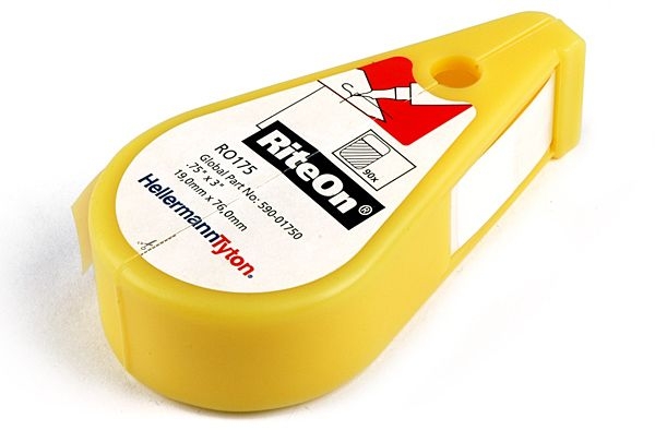 Write-On Self-Laminating Marker, 14 to 8 AWG, White, 0.375 in. Ht, 1.25 ...