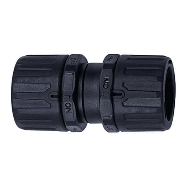 Conduit Coupler, 3/4 in., Polyamide 6.6, Snap-On, Black