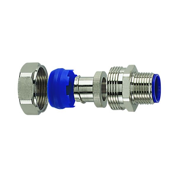 Metallic Conduit, M20 x 1.5 in., 1.34 in. L, Nickel-Plated