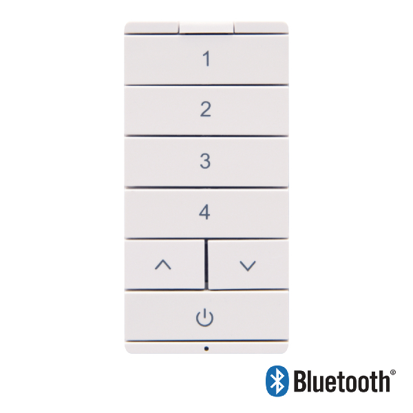 Multi-Room Scene Keypad, 5 A, Program 4 Custom, White, 2.4 GHz, Size: W ...