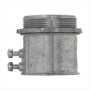 Conduit Connector, Set Screw, Straight, Die-Cast Zinc, Trade Size 2 in.