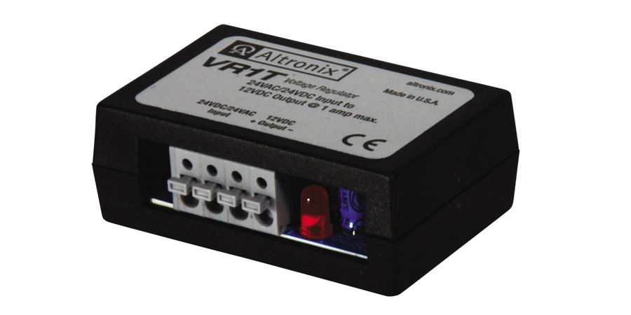 Voltage Regulator, 24 VAC/DC (Input), 12 VDC (Output), 1 A