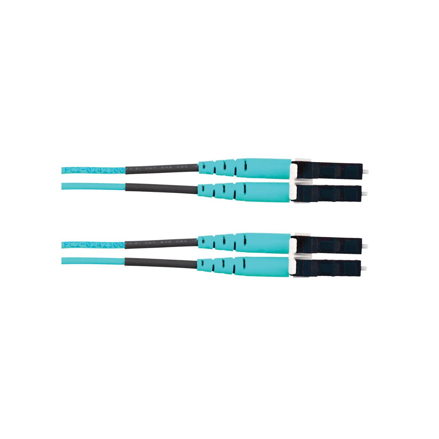 Fiber Optic Patch Cord, OM3, Duplex Fiber, 2 Fiber, LC Connector 1, LC ...
