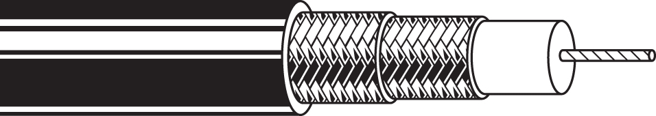 Coaxial Cable, RG59, 22 AWG, Stranded, Bare Copper, 7x29 Str