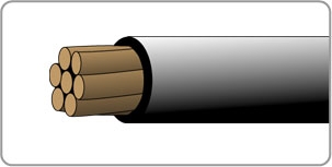 THW Building Wire, 1, Annealed Copper, 4 AWG, Stranded, PVC Insulation ...