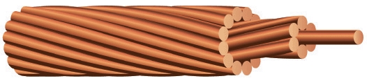 Bare Copper Wire 2/0 AWG (19-STR) Cut to Order