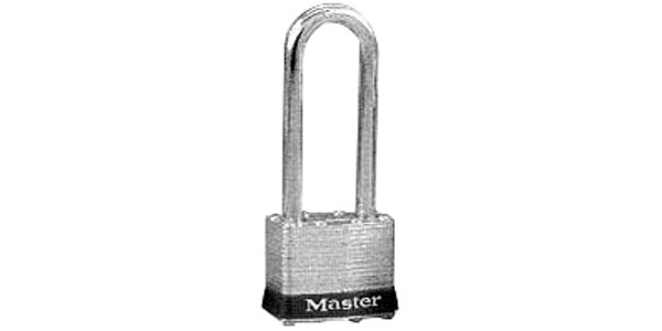 Padlock, Silver, Rectangular, 2-13/32 in., 5/16 in. Shackle