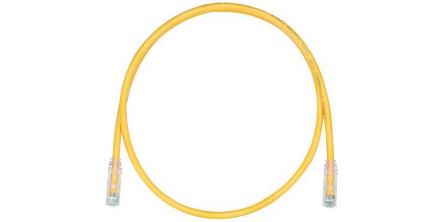 MOD PATCH CORD 4PR STRANDED UTP CAT6+ 8W8P YELLOW, 12 M