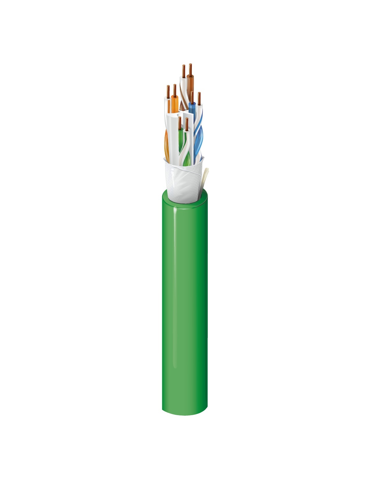 Cable, U/UTP - Unshielded Twisted Pair, 23AWG, 4 Pair, White