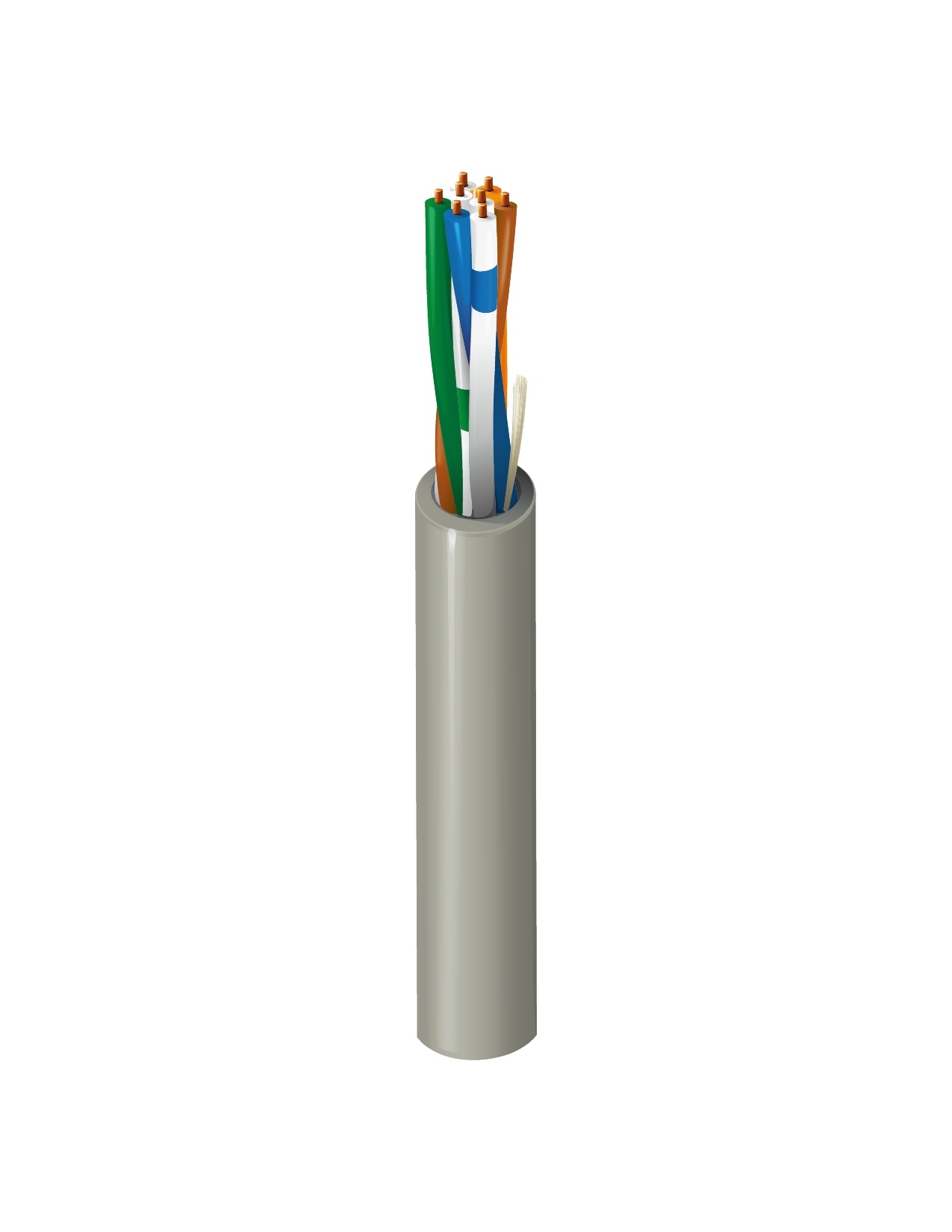 Cat 3 Ethernet Cable, 24 AWG, Solid Conductor, 4 Pair, 1000 ft., Bare ...